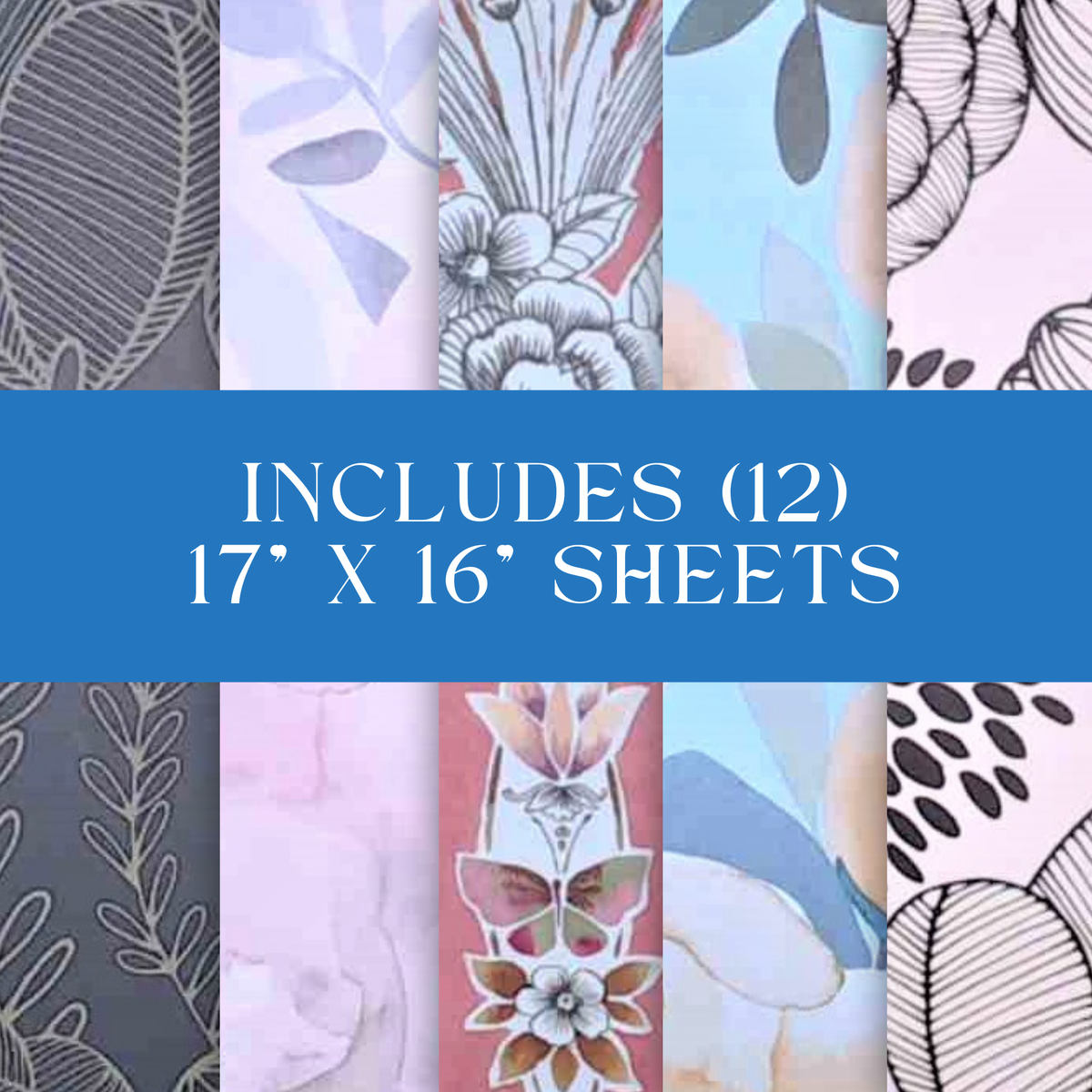 Garden Party Unpasted Wallpaper Sample Sheets for Crafts, Junk Journal ...