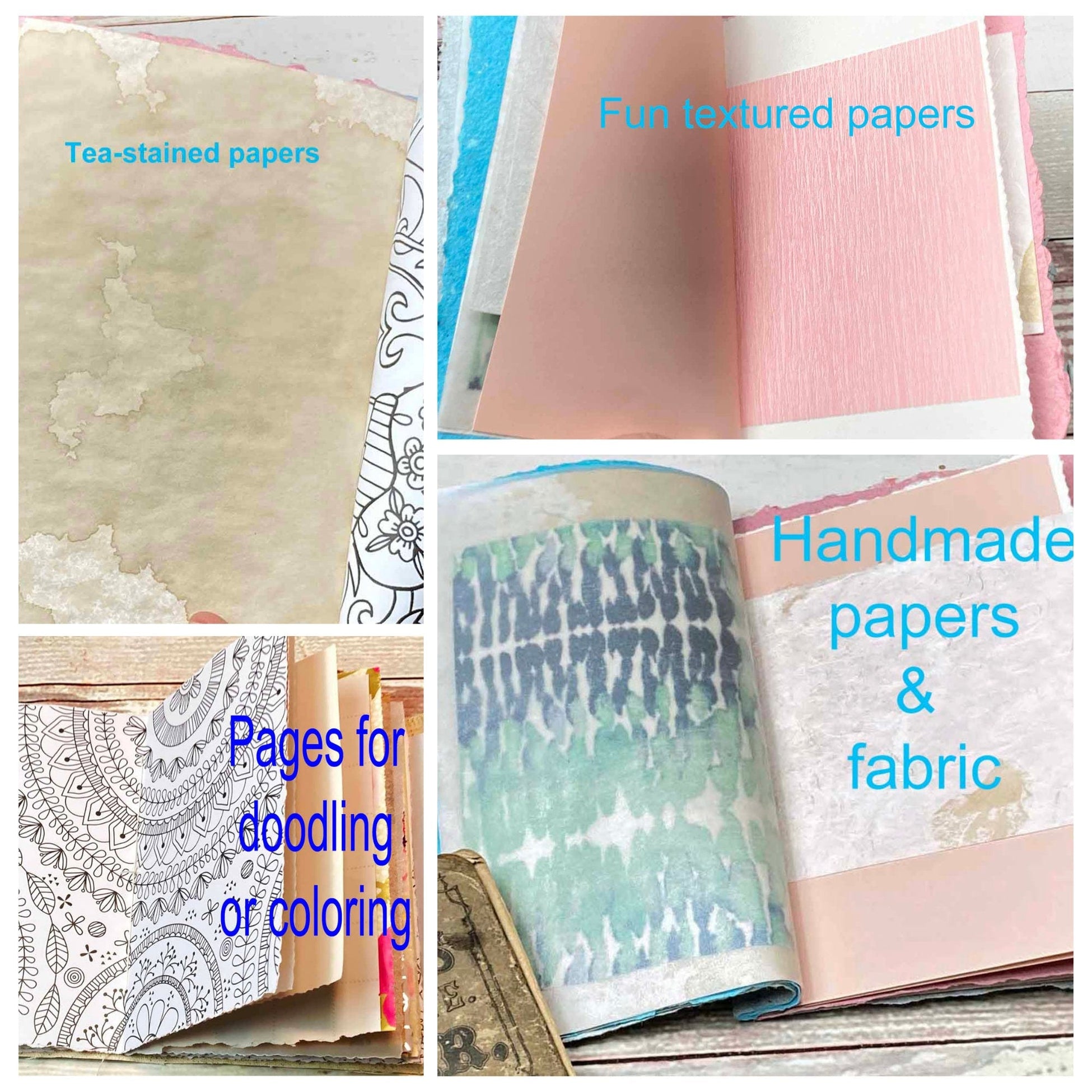 Soft Cover Handmade Junk Journal, Wallet Style, Fits in your Purse ...